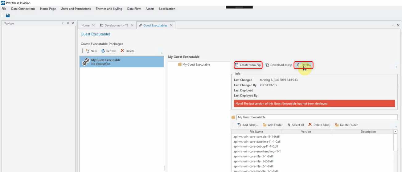 How To Register And Execute Guest Executable Profitbase Docs
